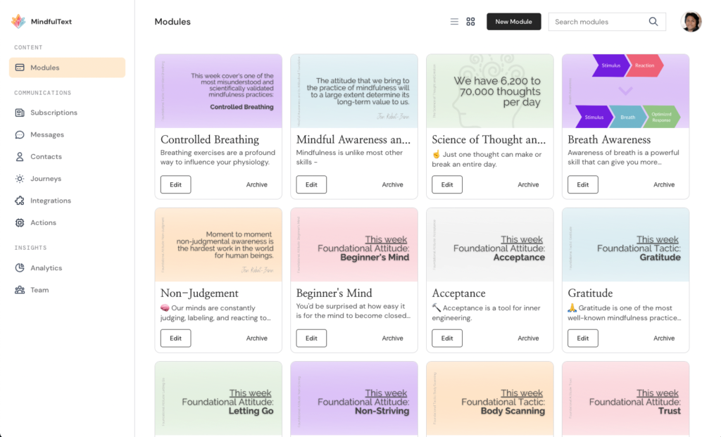 MindfulText – Mindfulness in the Flow of Work